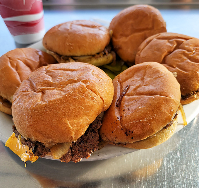 A platter of sliders ready for sharing, or not sharing&mdash;we don't judge your burger-to-people ratio here.