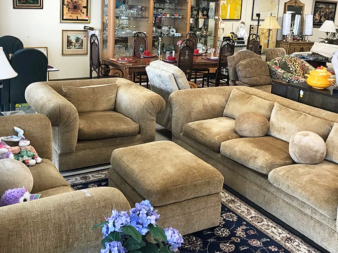 This living room set has seen conversations, naps, and probably a few spilled glasses of wine. Now it's ready for your family's next chapter.