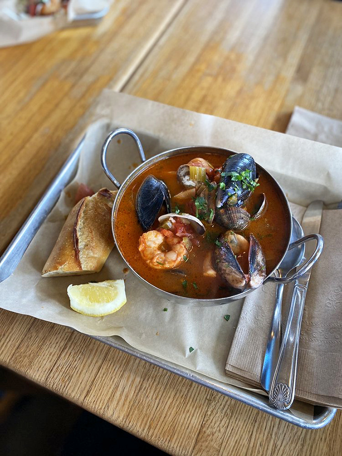 This cioppino isn't just soup—it's a maritime treasure hunt where every spoonful reveals a new delicious discovery.