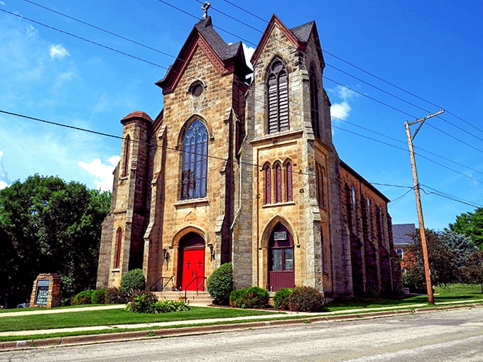 This magnificent stone church stands as architectural poetry, its limestone walls telling stories that no tweet could possibly capture.