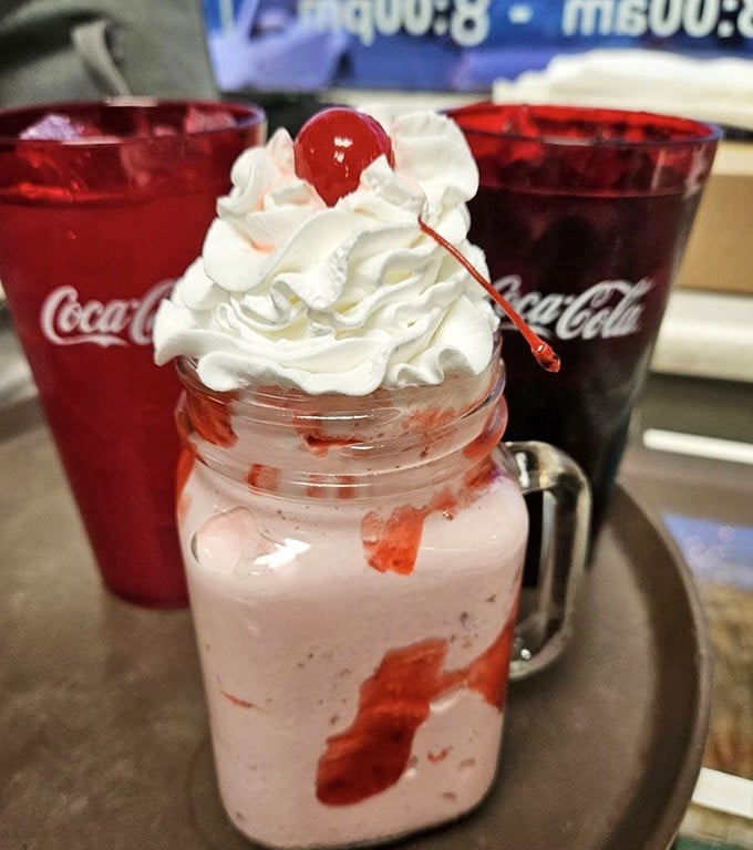 The strawberry milkshake that makes you wonder why you ever bothered with those fancy coffee concoctions that cost twice as much.