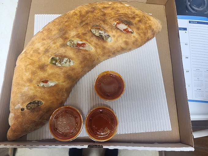 The stromboli – Italy's answer to the Hot Pocket, if Hot Pockets went to culinary school and graduated with honors.
