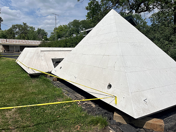 The pyramid shows its age gracefully, wearing its weathered patina like a badge of honor.