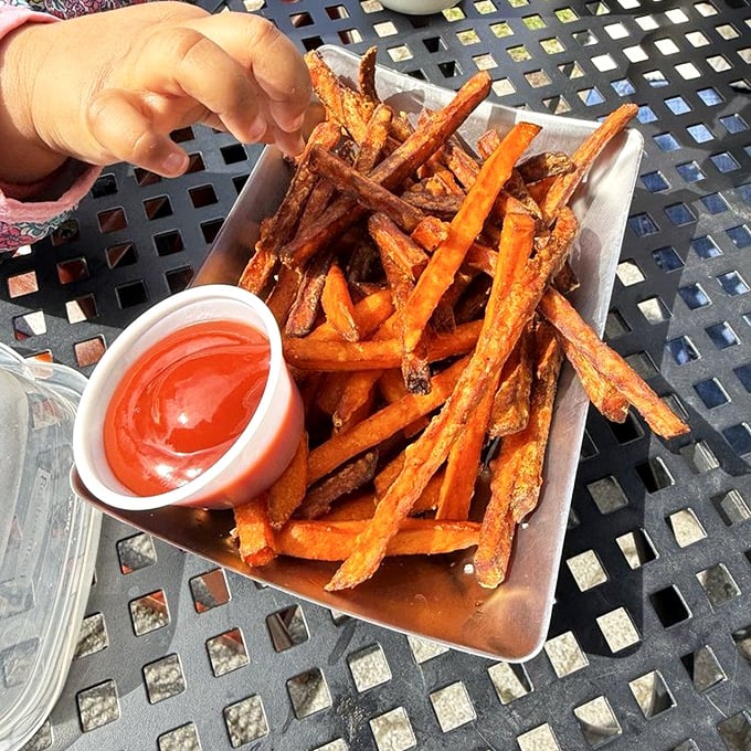 Sweet potato fries so perfectly seasoned, they'll make you question your lifelong relationship with regular potatoes.