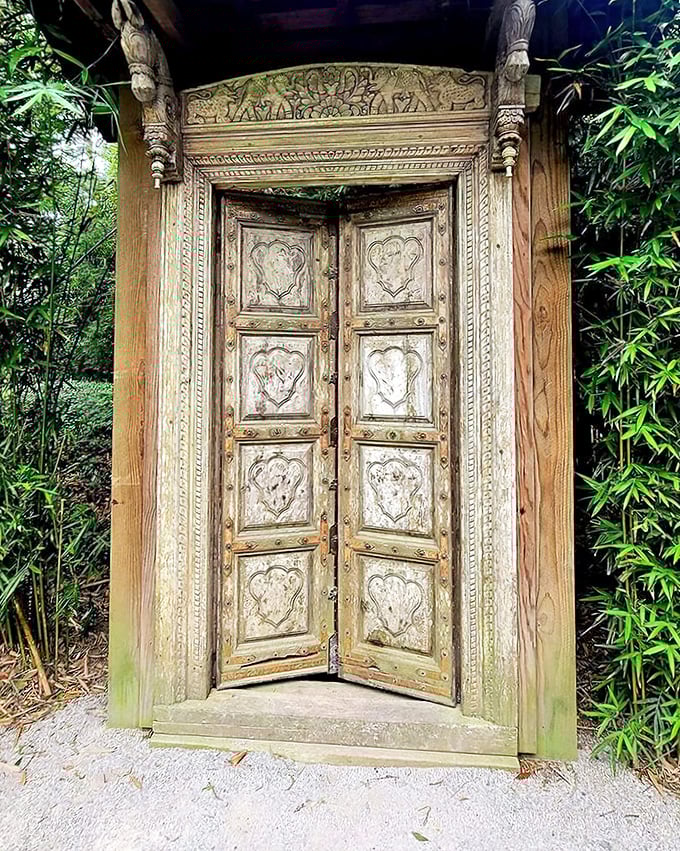 Not all who wander are lost, but all who find this ornate doorway are enchanted. Carved details tell stories if you pause long enough to listen.