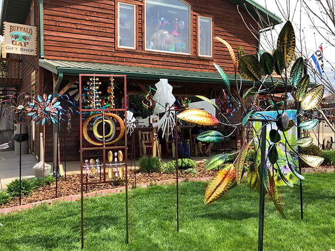 The Buffalo Gap Gift Shop doesn't just sell souvenirs&mdash;it's a whimsical wonderland where metal flowers bloom year-round and creativity knows no season.