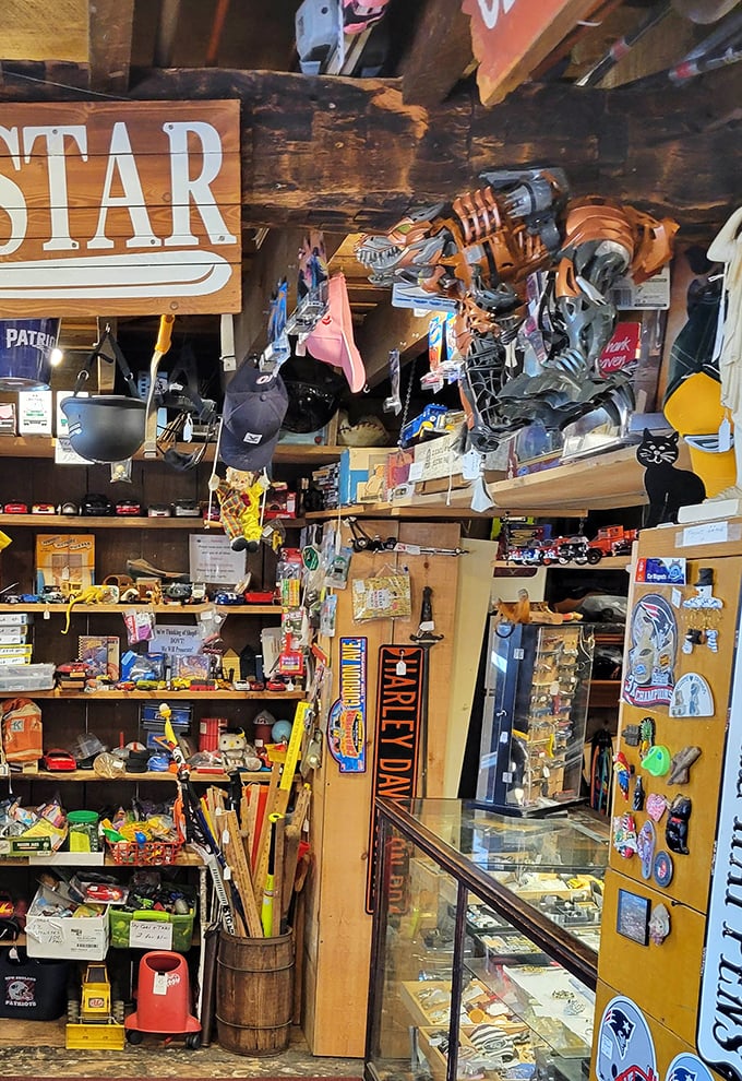 Vintage signs and nostalgic toys transport you straight back to Saturday mornings watching cartoons in pajamas.