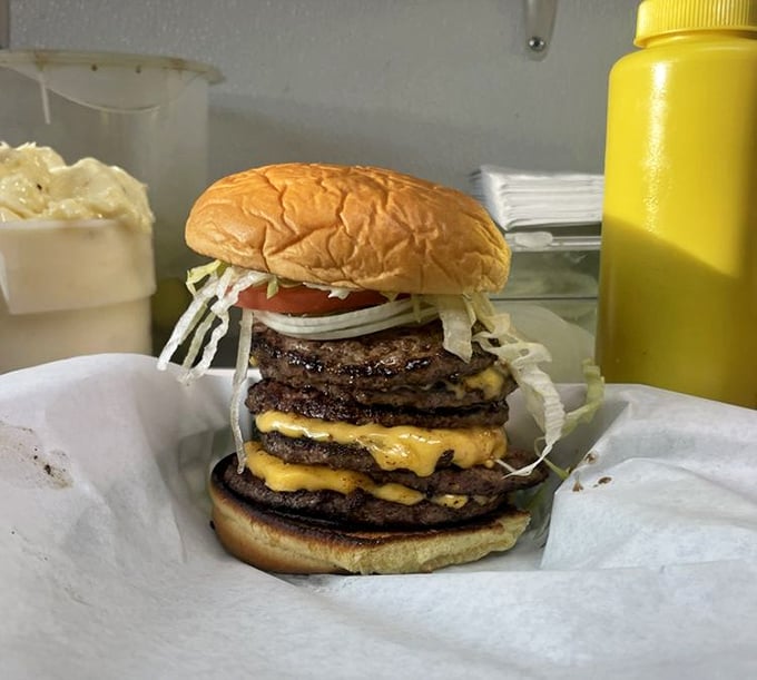 Behold the Triple Shamrock Deluxe &ndash; not so much a burger as a skyscraper of beef and cheese that requires both hands and a strategy.