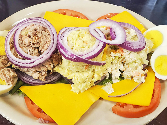 This colorful cold plate isn't just lunch&mdash;it's edible artwork featuring tuna salad, fresh vegetables, and enough protein to power you through the afternoon.