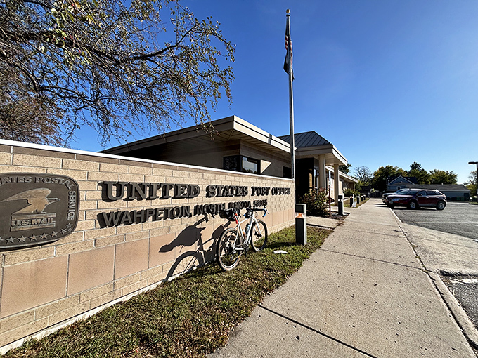 The post office stands as a testament to the days when mail was king and "You've got mail" meant something was actually in your physical mailbox.