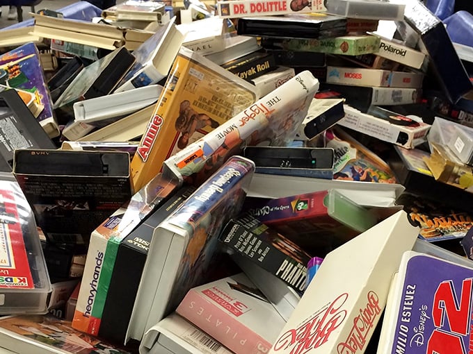 VHS wonderland! Spot "Dr. Doolittle" among the cinematic time capsules waiting for collectors or the stubbornly analog.