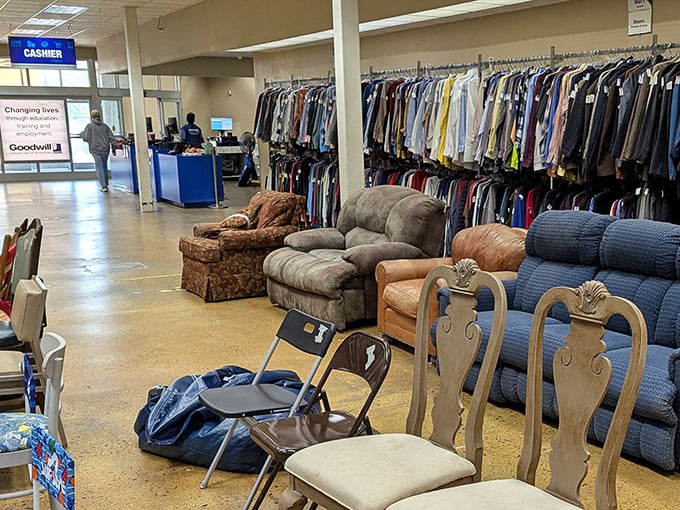 The furniture section doubles as a waiting room for chairs seeking their forever homes&mdash;some needing only a loving eye to spot their potential.