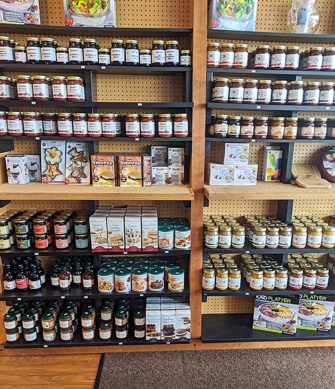 A condiment collector's dream aisle. These specialty sauces and spreads promise to rescue your home cooking from the dreaded "bland" diagnosis.