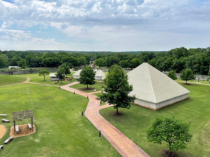 The Chickasaw Cultural Center's grounds offer a peaceful respite where history and natural beauty converge in perfect harmony.