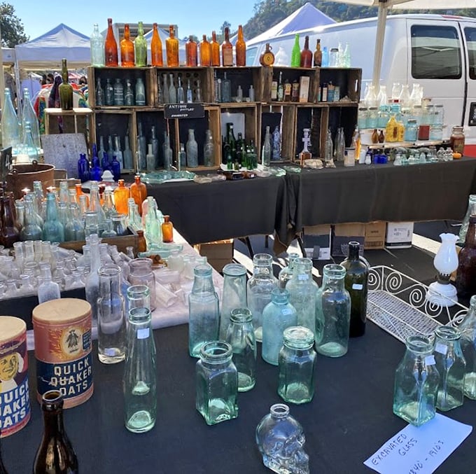 These sun-dappled bottles once held everything from snake oil to soda pop, now reborn as windowsill treasures catching California light.