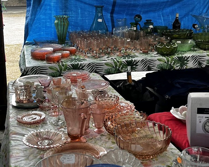 Pink depression glass that would make your grandmother swoon. These rosy treasures survived the Great Depression and look fabulous doing it.