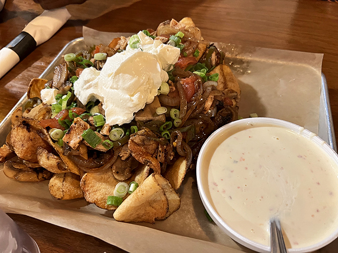 Loaded potato heaven &ndash; where spuds get dressed up for their most glamorous night out, topped with all the fixings.