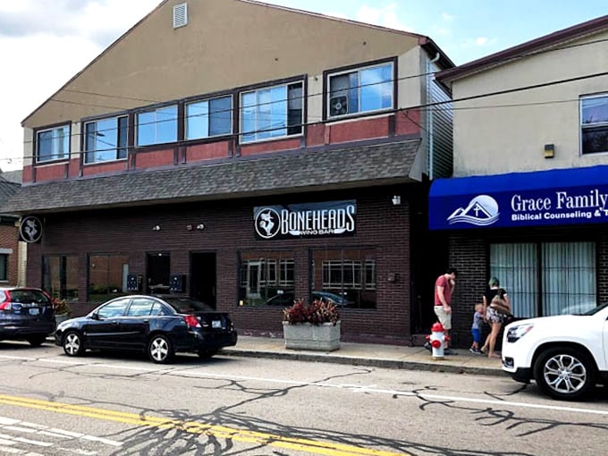 Local businesses like Boneheads line the main thoroughfare, where comfort food and reasonable prices keep retirees coming back without checking their bank balance first.