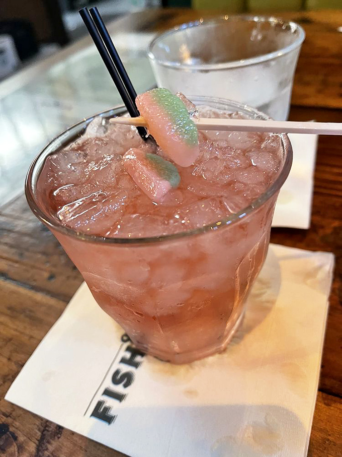 The cocktail program doesn't take itself too seriously, as evidenced by this refreshing watermelon concoction that tastes like summer decided to throw a party in a glass.