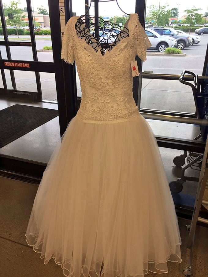 A fairytale dress at a real-world price. Someone's wedding gown dreams now await a new bride who understands that "something borrowed" can be brand new to you.