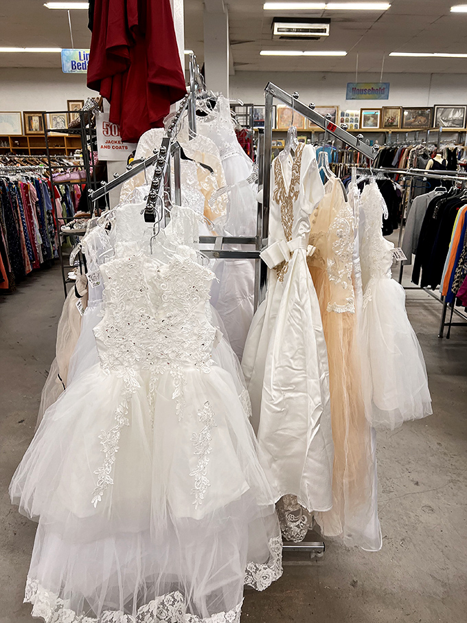 Wedding dress row: where "I do" meets "I did" at prices that won't require a second mortgage. Something borrowed, something new-to-you.