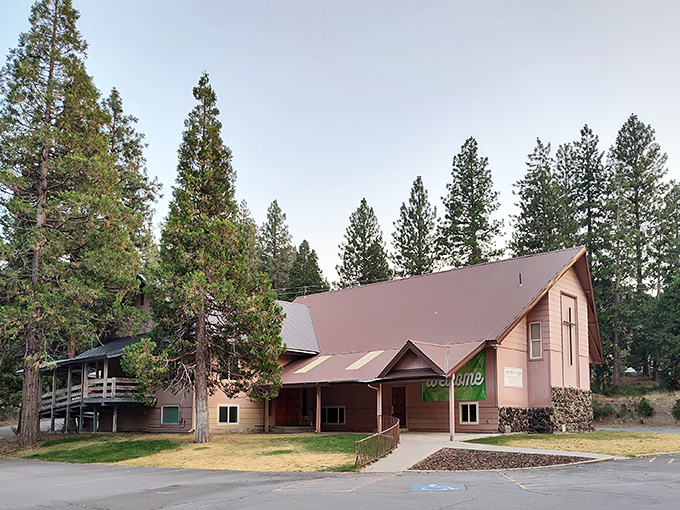 Small-town charm wrapped in wood siding &ndash; this church looks like it's been welcoming folks since forever.