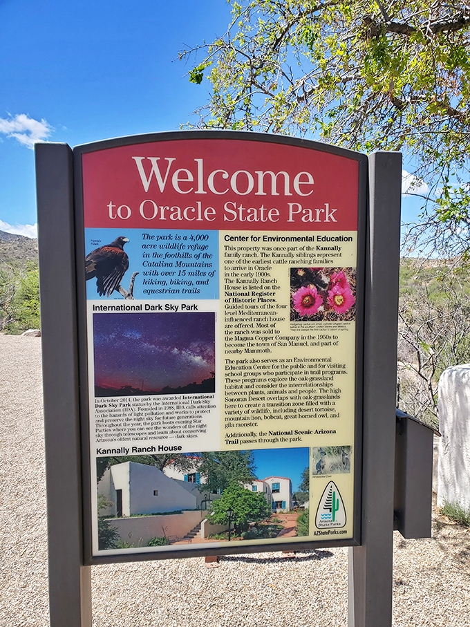 The welcome sign that promises more than just a walk in the park &ndash; it's an entire environmental education in one visit.