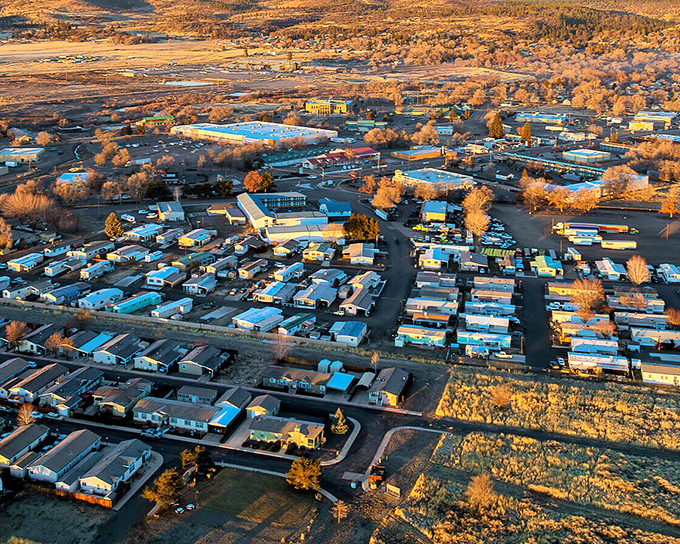 From above, Susanville's orderly streets and neighborhoods look like the board game of Life, but with better retirement options.
