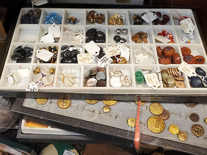 Buttons, the unsung heroes of vintage fashion. Each tiny disc represents a different garment, a different era, a different story.