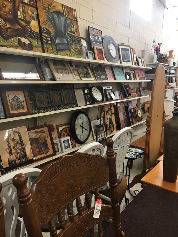 The art and decor section feels like a gallery where frames hold memories you haven't made yet, beside chairs with stories to tell.