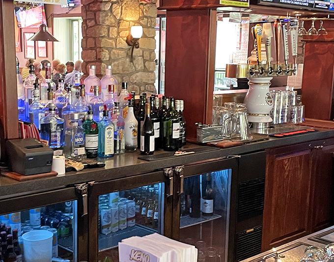 The bar area&mdash;where strangers become friends, sports debates are settled, and nobody judges you for ordering that second slice of pie.