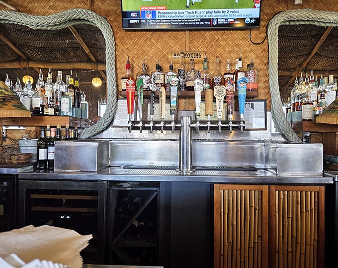 The bar's got more taps than a dance recital and better inventory than most liquor stores.