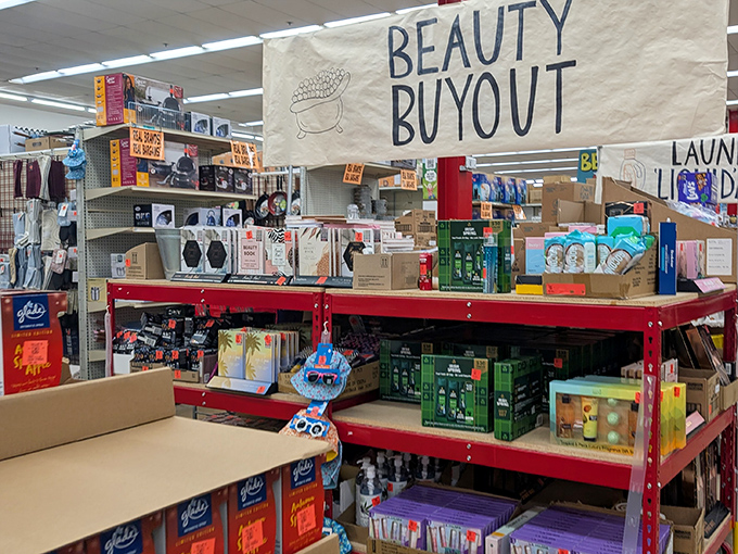 "Beauty Buyout" isn't just a sign &ndash; it's a philosophy. Self-care products at prices that won't require therapy afterward.