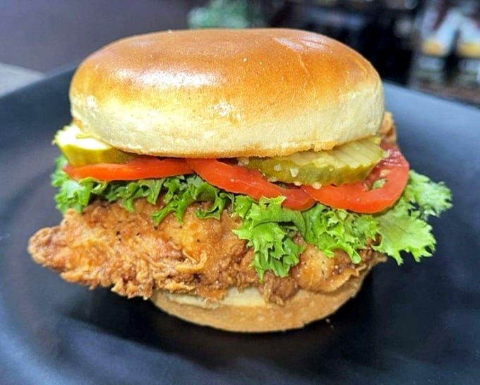 This isn't just a chicken sandwich&mdash;it's a towering monument to crunch, nestled in a pillowy bun that deserves its own love song.
