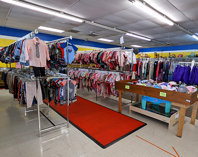 Tiny clothes for tiny humans, arranged with care. Every parent knows kids outgrow things faster than you can say "that was expensive."