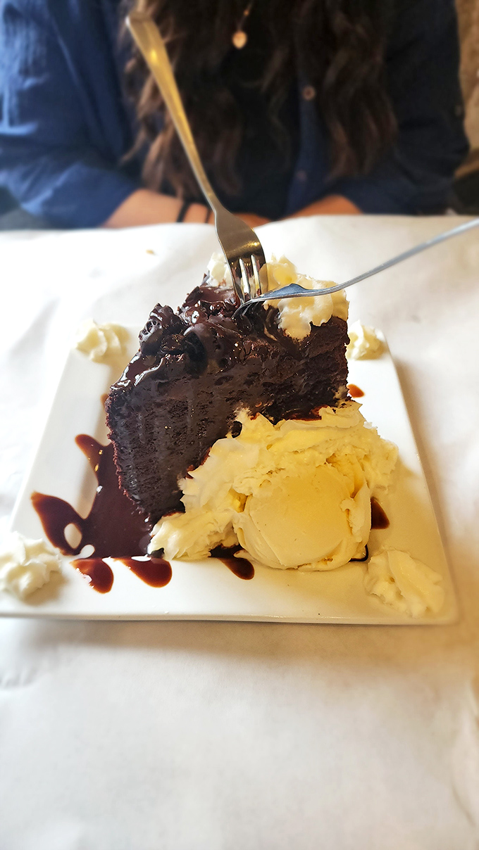Chocolate cake and vanilla ice cream: the Fred Astaire and Ginger Rogers of desserts, dancing their way to sweet satisfaction with every bite.