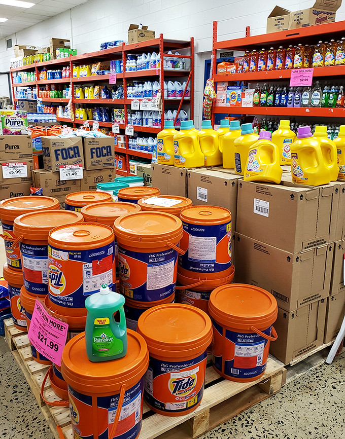 Industrial-sized detergent buckets for when regular laundry day evolves into laundry month&mdash;your utility room's new best friends.