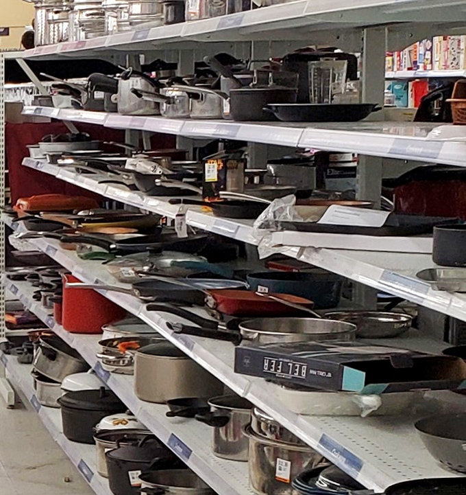 Cookware heaven for aspiring chefs and kitchen experimenters. That cast iron pan has stories to tell and many more meals to make.