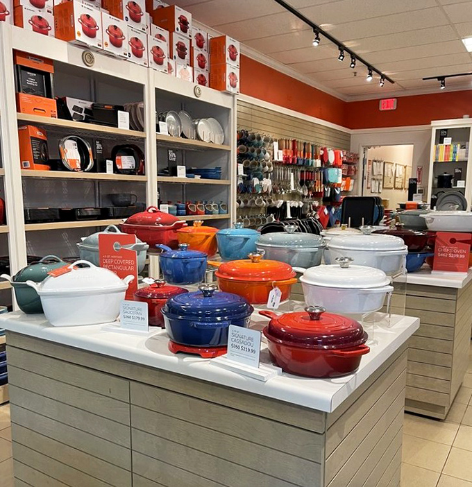 Le Creuset's rainbow of Dutch ovens&mdash;where culinary ambitions meet outlet prices. Your kitchen will thank you; your biceps will question you.