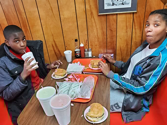 Multi-generational dining at its finest—where smartphones take a backseat to the more pressing business of enjoying a proper meal together.