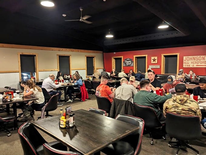 The dining room buzzes with conversation and laughter – a cross-section of Nebraska life gathered around tables of excellent food.