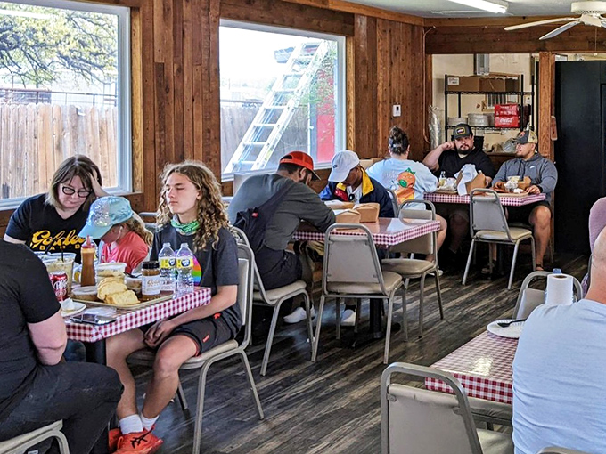 The communal dining experience at Goldee's &ndash; where strangers become friends united by the universal language of "mmm" and "pass the napkins."
