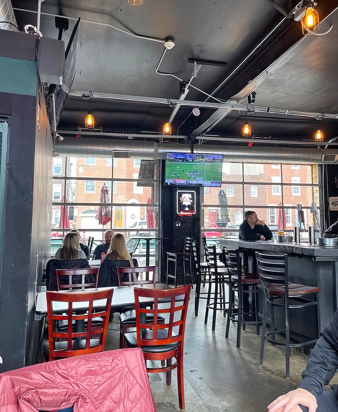 The dining area strikes that perfect balance between "sports bar energy" and "I can actually hear what my friends are saying."