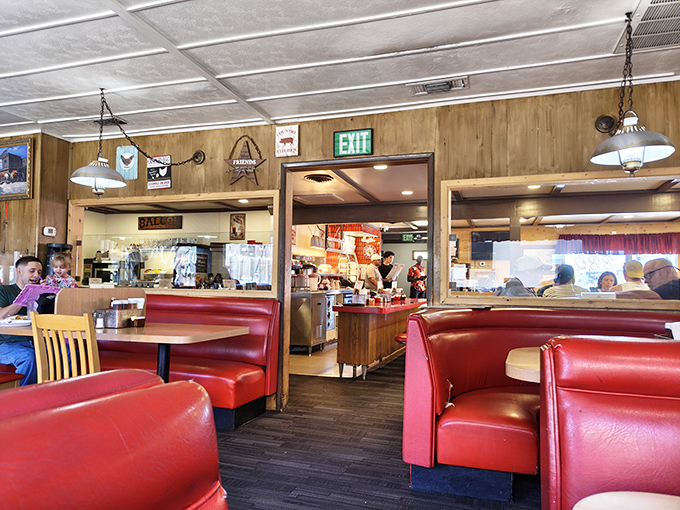 The dining room hums with the universal language of satisfaction&mdash;the quiet murmurs of people too busy eating to waste time talking.