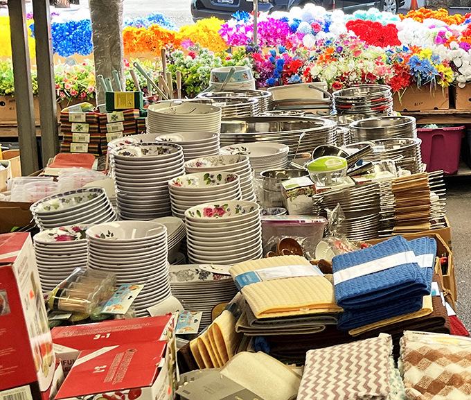 Dish paradise! Where your grandmother's china pattern lives on, waiting for someone new to appreciate those delicate roses.