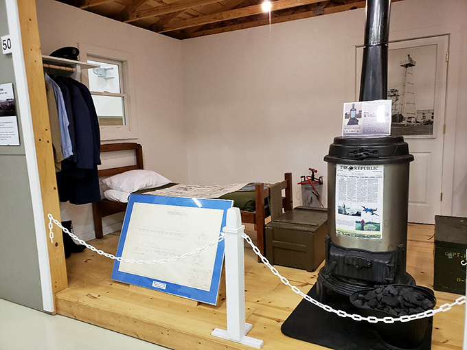 This recreated barracks room speaks volumes about military life&mdash;sparse, functional, and warmed only by a pot-bellied stove and thoughts of home.