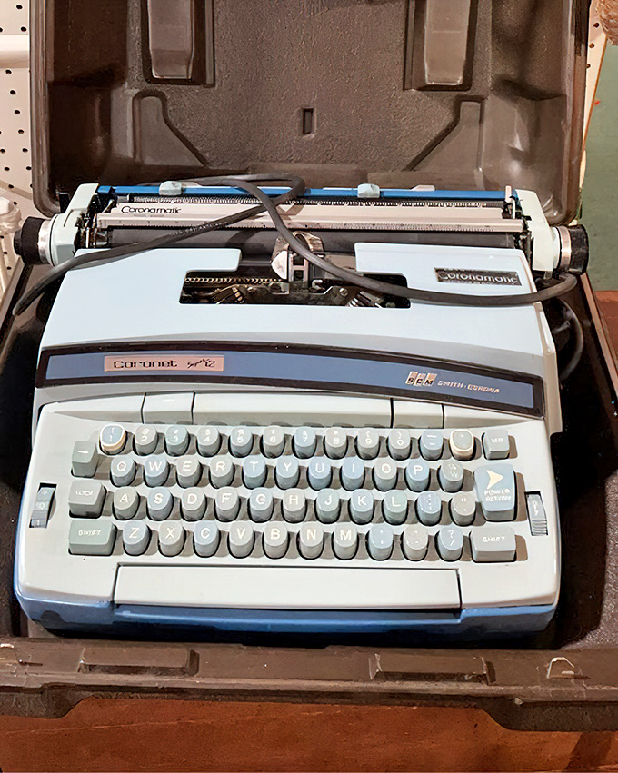Before autocorrect, there was the satisfying clack of typewriter keys. This Corona beauty awaits its next great American novel.