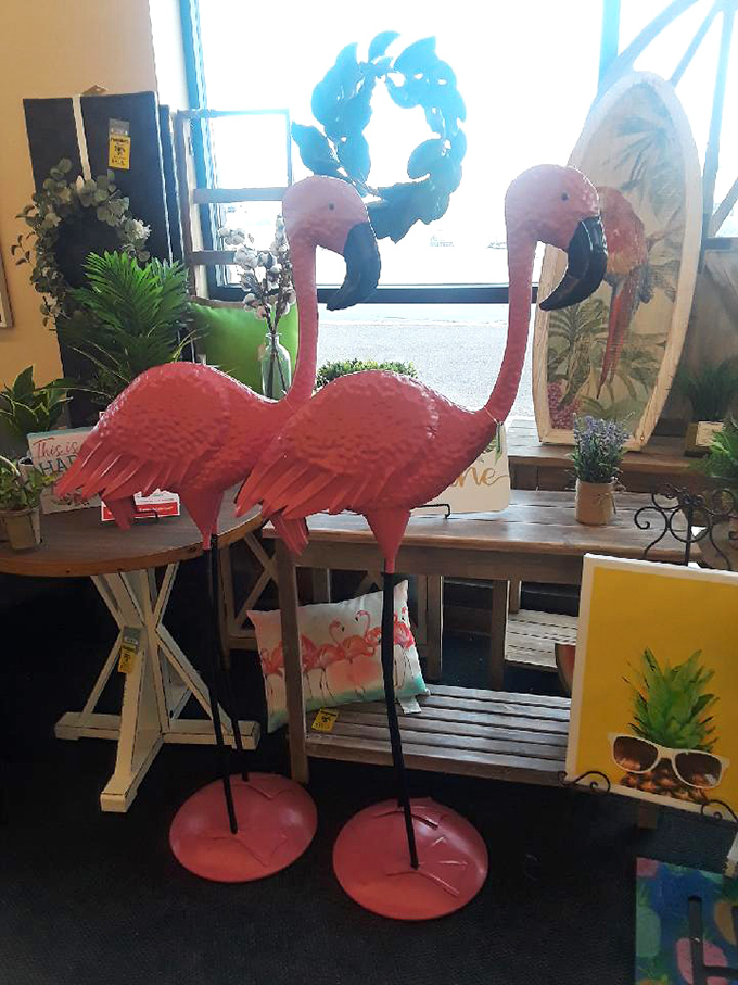 These flamingos are judging your decorating choices, but in the most delightfully pink way possible.