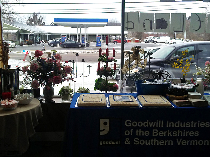 Artificial flowers and decorative pieces creating still-life compositions that would make your grandmother's living room jealous.