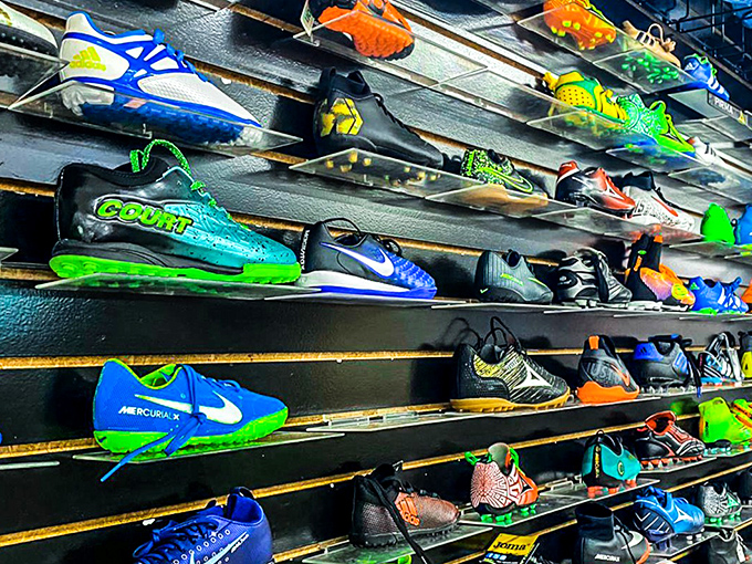 Soccer cleats in colors so electric they might improve your game through sheer visual intimidation. Even your feet deserve to make a statement!